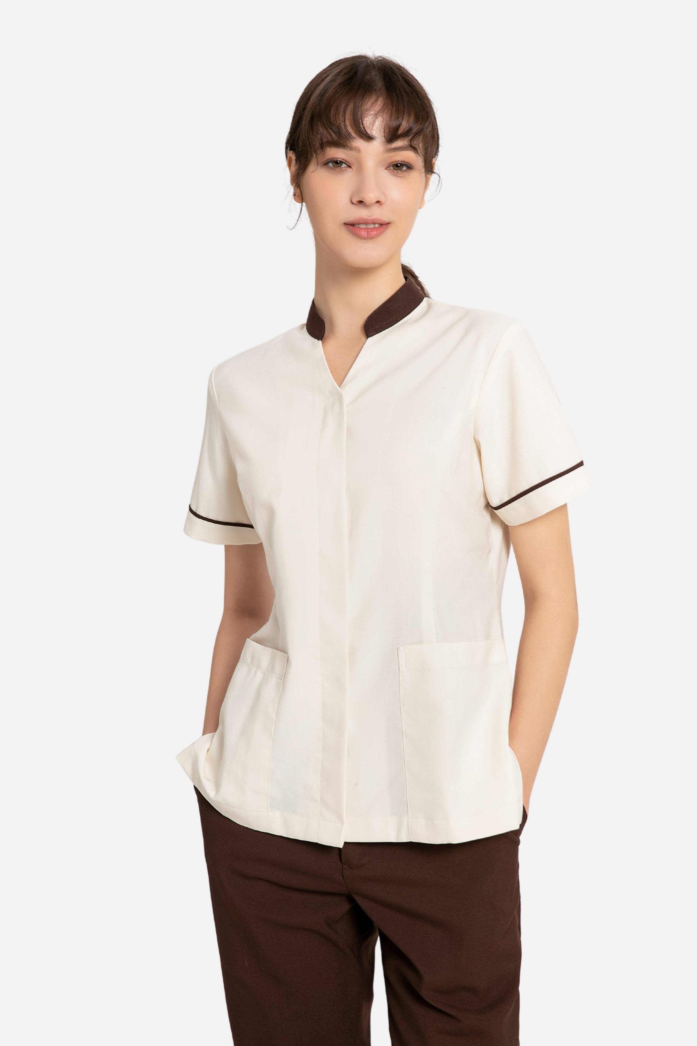 Rae Cream White Housekeeping Blouse, Female - GC Collective – GC ...